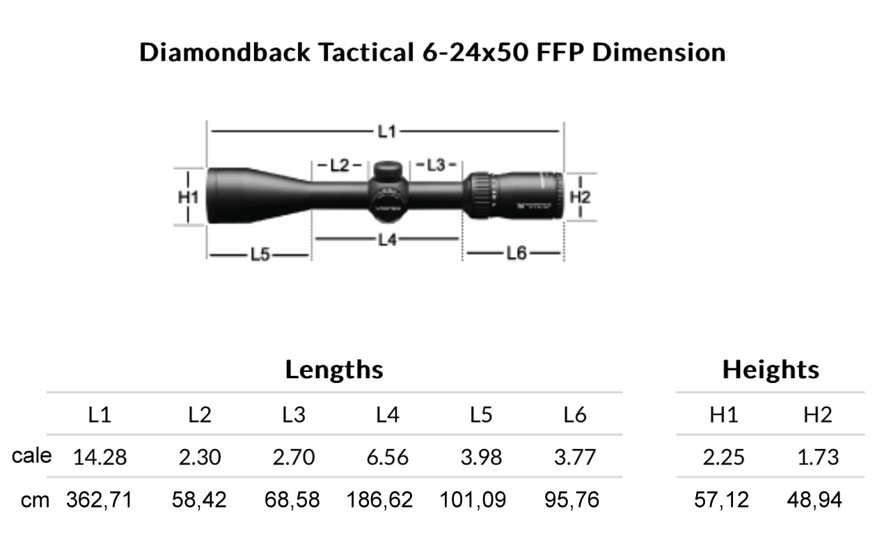 Luneta Vortex Diamondback Tactical 6-24x50 FFP 30mm AO EBR-2C MRAD w ... Luneta Vortex Diamondback Tactical 6-24x50 FFP 30mm AO EBR-2C MRAD w ...